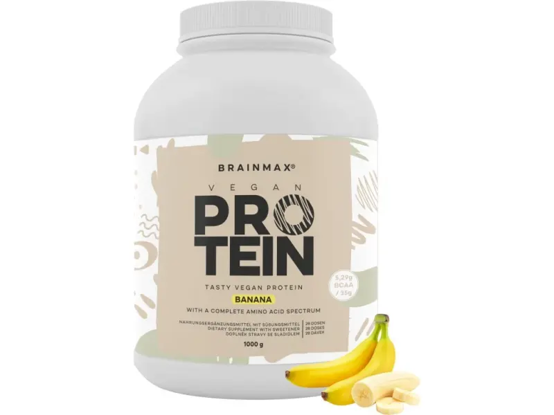 Performance Vegan Protein Banán 1000 g Brainmax
